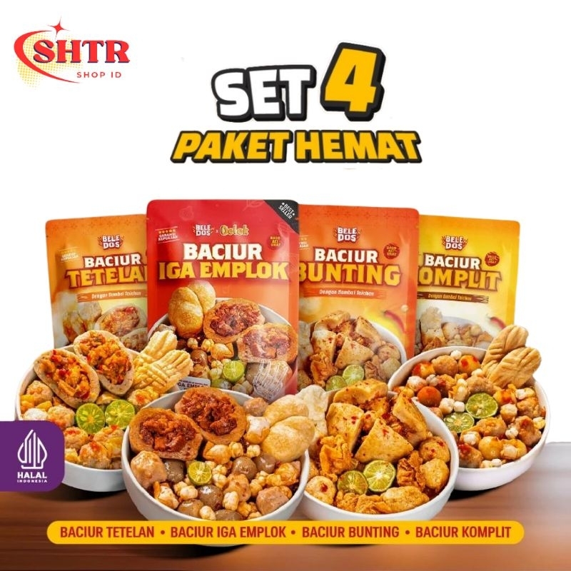 Jual BACIUR By Beledos Paket 4 Pcs - Baciur Komplit/Iga Emplok/Bunting ...