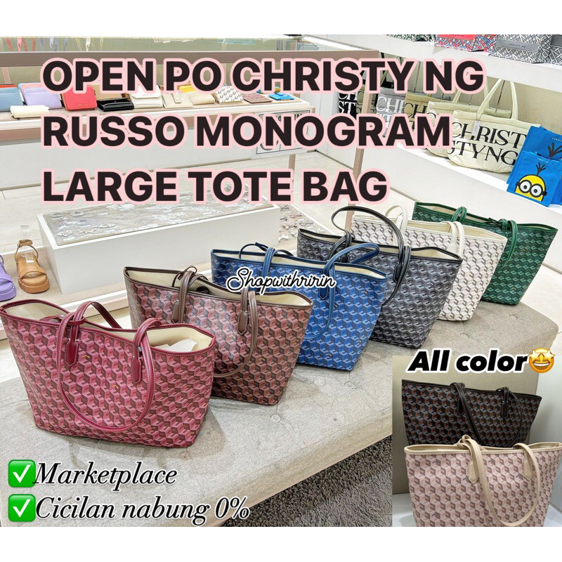 Jual RUSSO MONOGRAM LARGE TOTE BAG CHRISTY NG ORIGINAL MALAYSIA ...