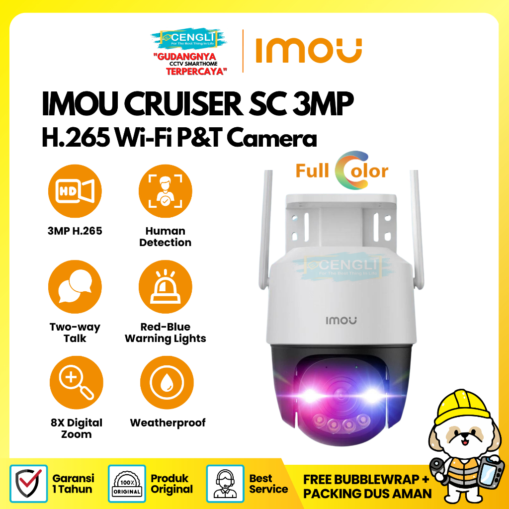 Jual IP Camera CCTV Wifi Imou Cruiser SC 3MP IPC-K7FP-3H0WE PT Camera ...