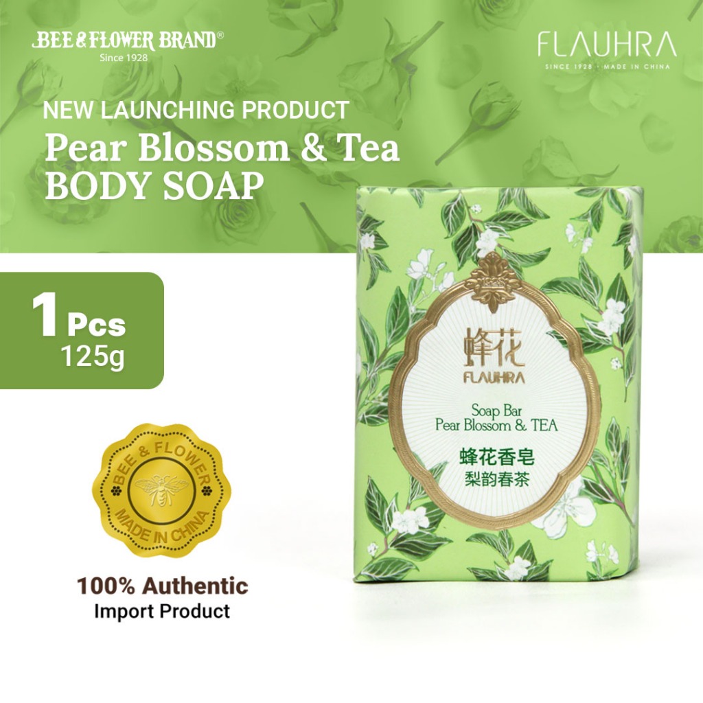 Jual FLAUHRA BAR SOAP PEAR BLOSSOM & TEA 125 Gr - Floral Edt (1 Pcs ...