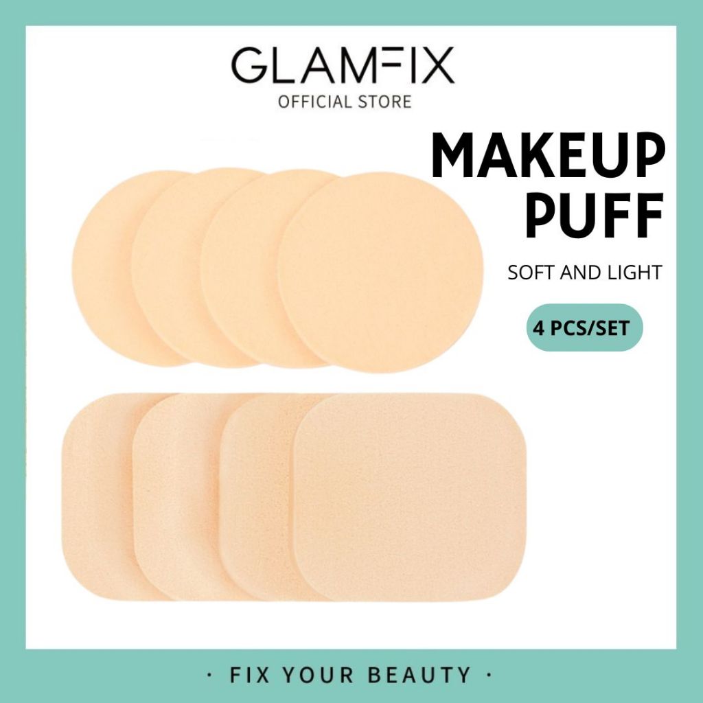 Jual GLAMFIX Basic Compact Sponge Circle & Square Isi 4Pcs | Shopee ...