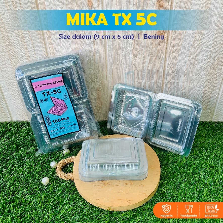 Jual (25pcs) Mika Plastik 5C - Mika Kue Makanan Jajan - Tx 5C - Mika ...