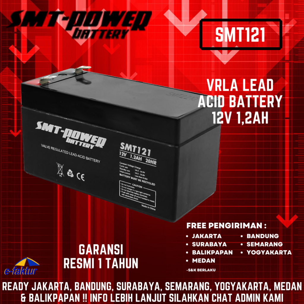 Jual AKI KERING SAMOTO 12V 1,2AH BATERAI TIMBANGAN / LAMPU EMERGENCY ...
