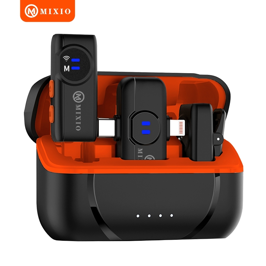 Jual MIXIO S17Pro 2 in 1 Mic Wireless Clip on Microphone Mikrofon ...