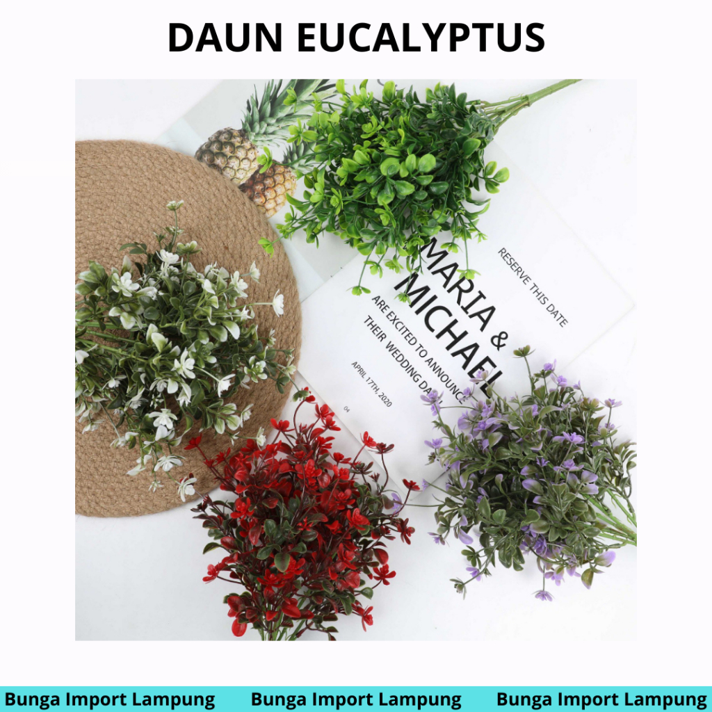 Jual Daun Bunga eucalyptus artificial 7 tangkai | Shopee Indonesia