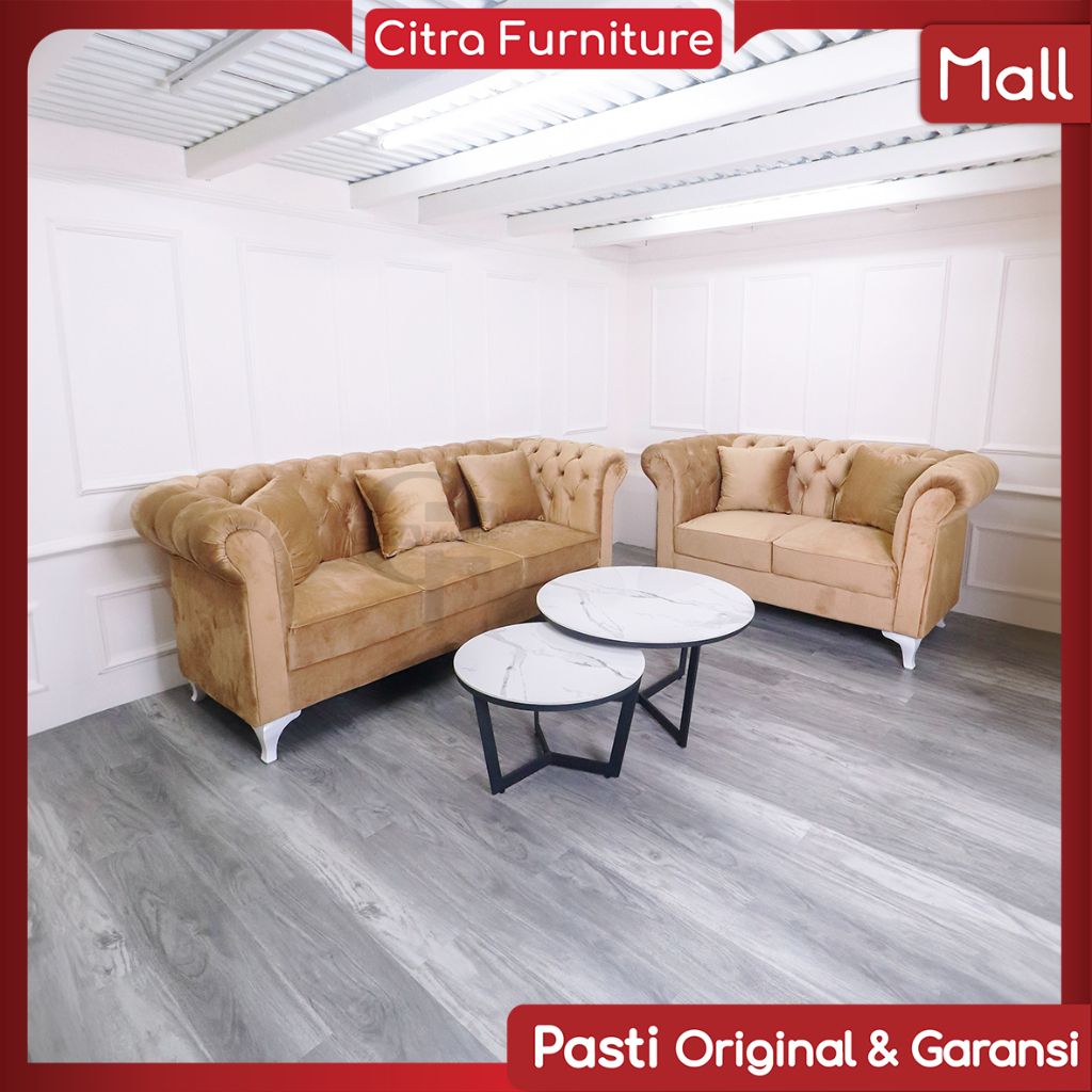 Jual Sofa Chesterfield set 3+2 Seater Classic THOMSON Series | Sofa ...