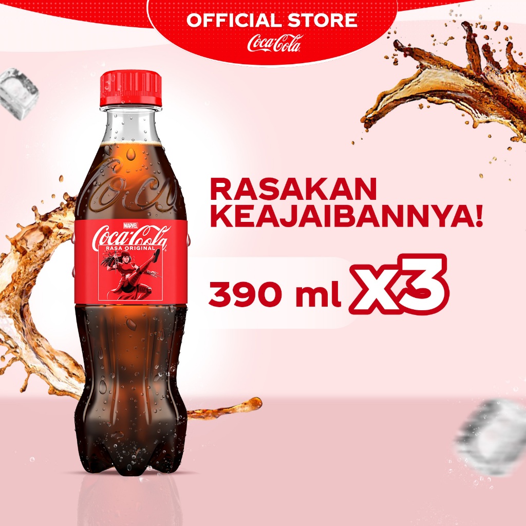 Jual Coca-Cola Original - Minuman Soda Rasa Kola - Botol 390ml - x3 Pcs ...
