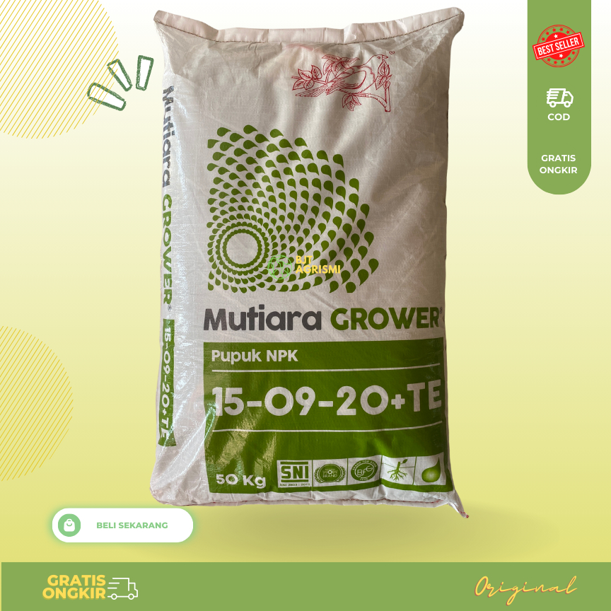 Jual NPK Mutiara GROWER 15-09-20+TE 50KG | Shopee Indonesia