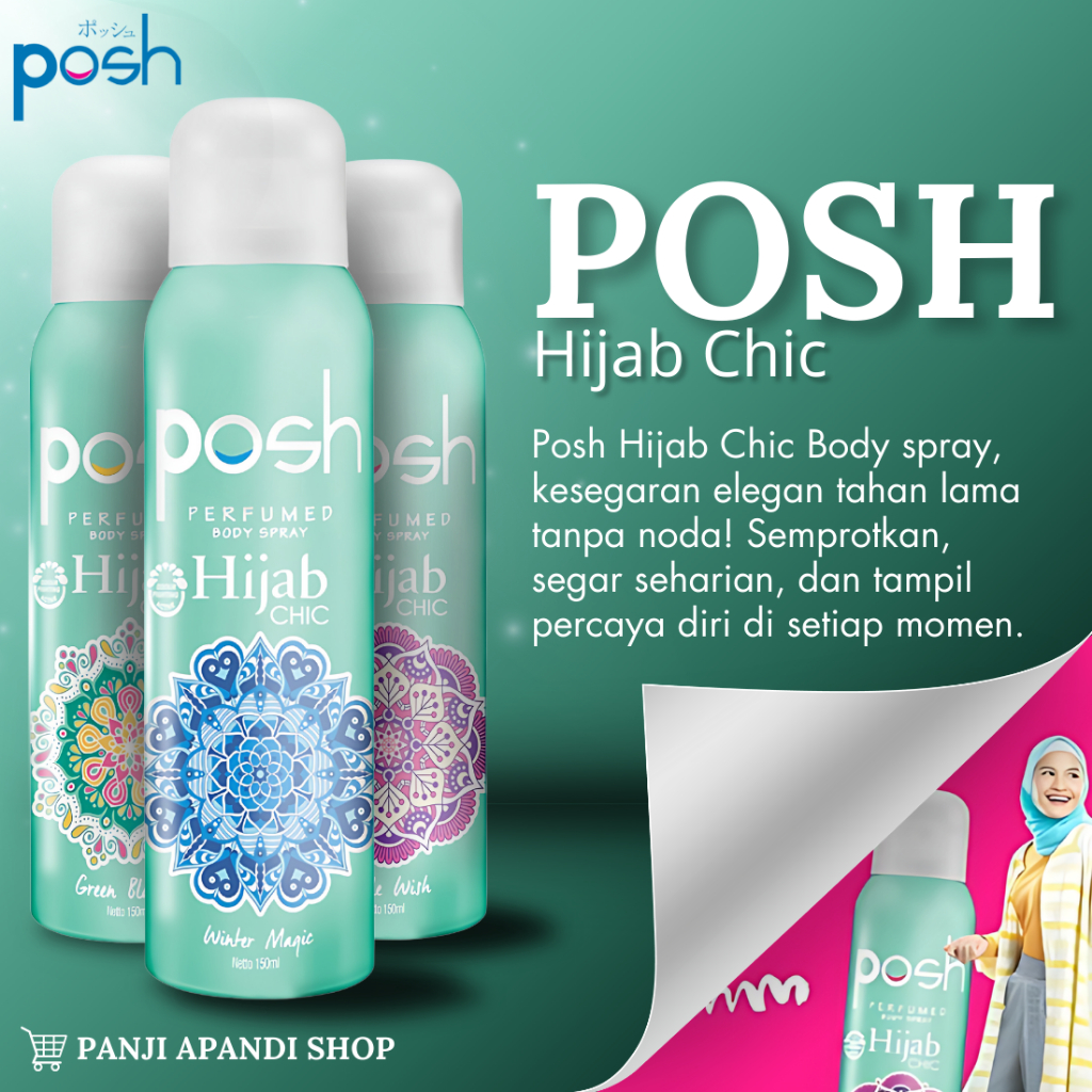 Jual Posh Hijab Chic Body Spray 150ml - Parfum Wanita Tahan Lama Semua ...