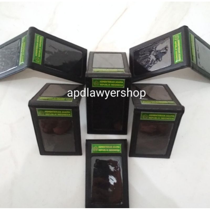 Jual Name Tag Id Card Saku Dua Sisi Perekat Magnet Hitam doff Logo ...