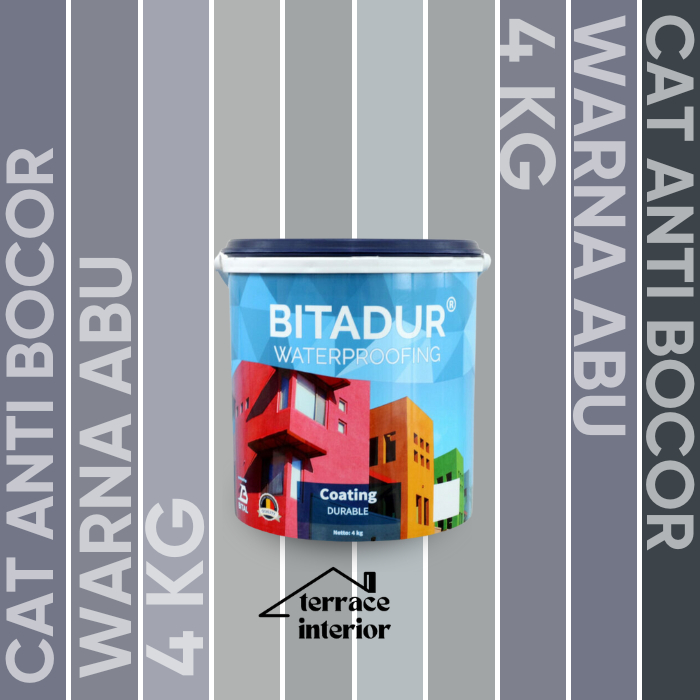 Jual Cat Pelapis Anti Bocor Bital Asia Bitadur Warna Abu 4 KG | Shopee ...