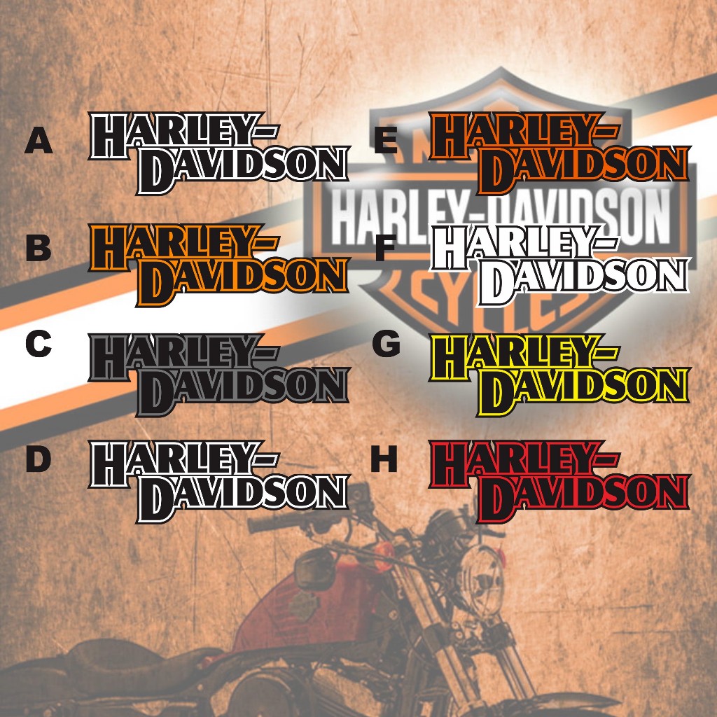 Jual STIKER HARLEY DAVIDSON STICKER TANGKI MOTOR CUSTOM Cafe Racer ...