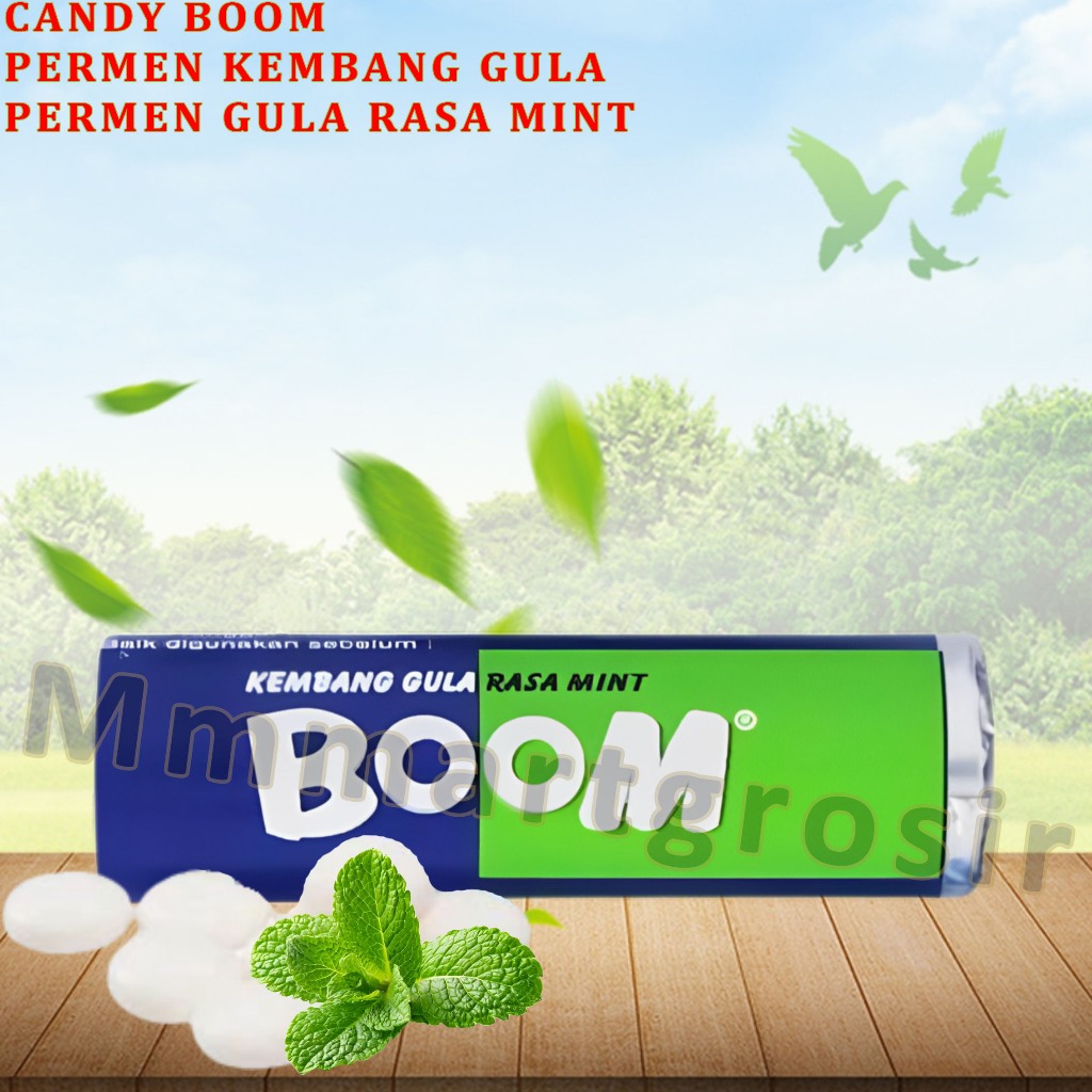 Jual Candy Boom / Permen Kembang Gula / Permen Gula Rasa Mint / 18gr ...
