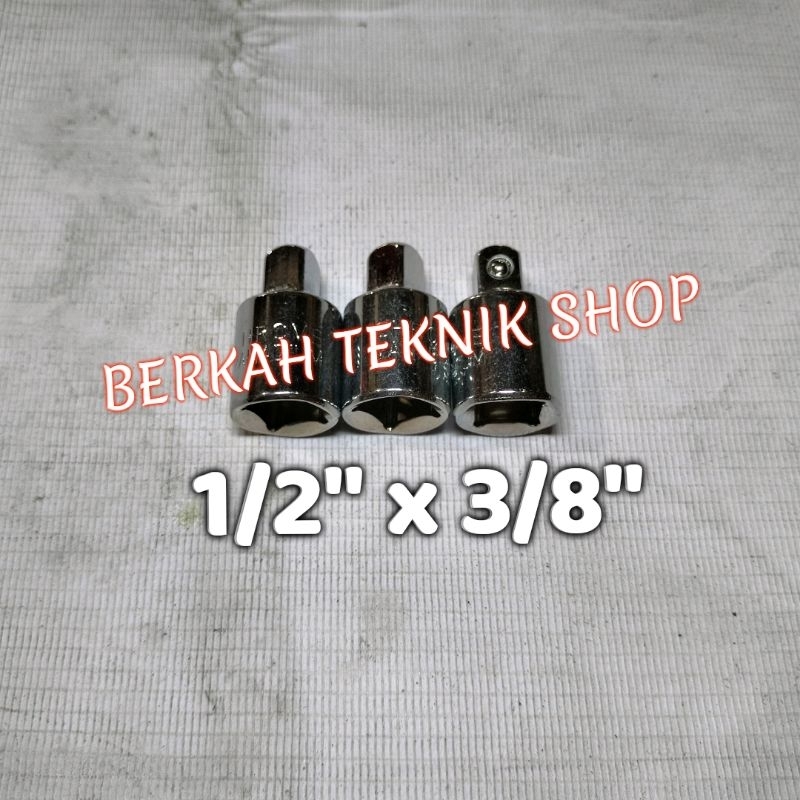 Jual adaptor mata sock 1/2" x 3/8" sambungan SOK extension bar obeng ...