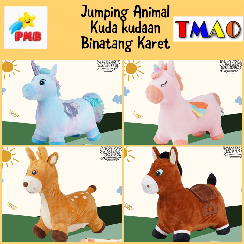 Jual Kuda Kudaan Karet Jumping Animal Mainan Tunggang Anak Genjot Hewan ...