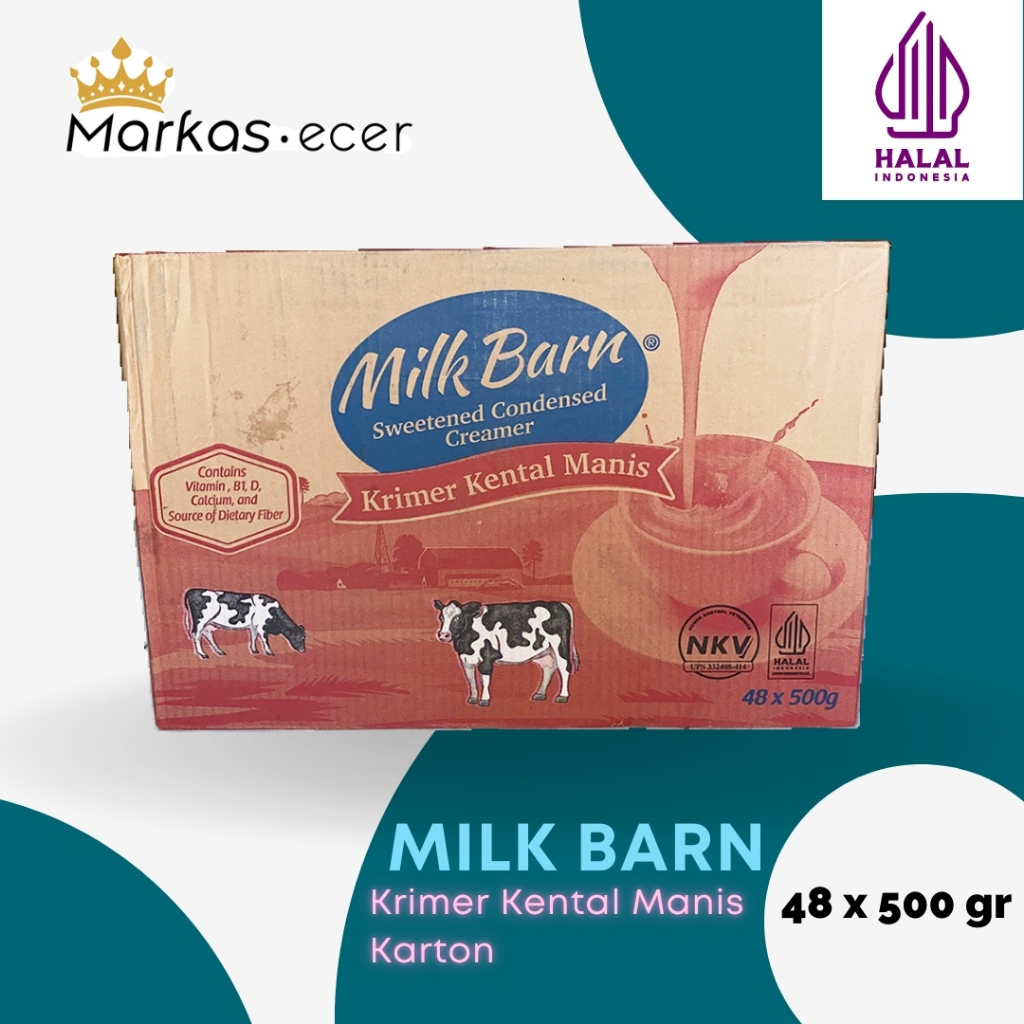 Jual Susu Kental Manis Milk Barn Karton 500gr Krimer Kaleng | Shopee ...