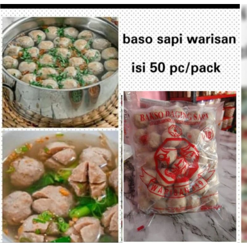 Jual Bakso Sapi Warisan AB Isi 50 (Baso Polos) | Shopee Indonesia
