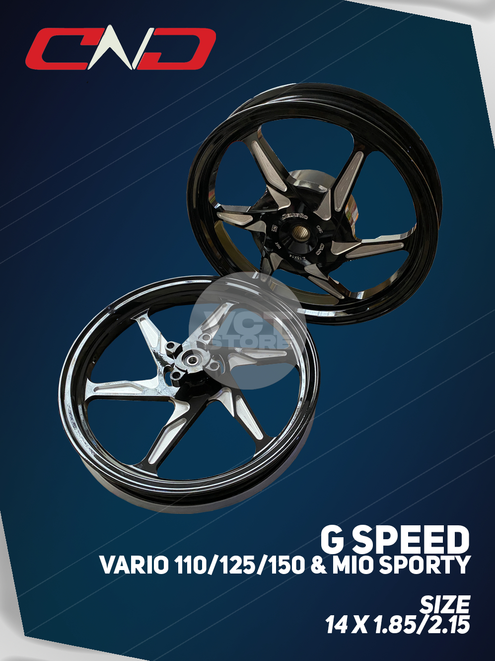 Jual Velg DELKEVIC DND Racing G SPEED P6 Honda Vario 110/125/150 & Mio ...