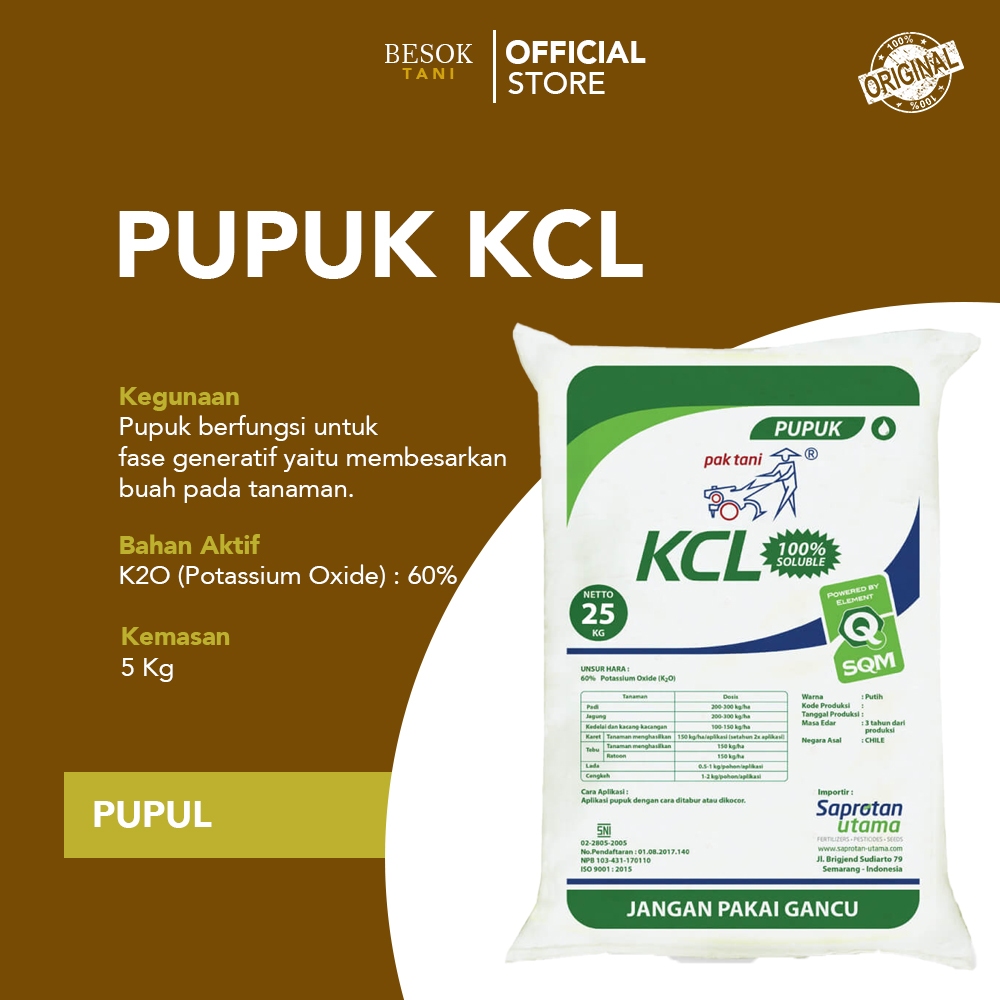 Jual KCL PUTIH FLAKE 5 Kg | Pupuk | Saprotan Utama | Shopee Indonesia