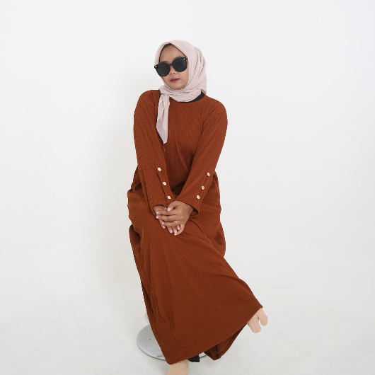 Jual Gamis inara button kancing knit premium terbaru dan termurah gamis buat majlisan terbaru ...