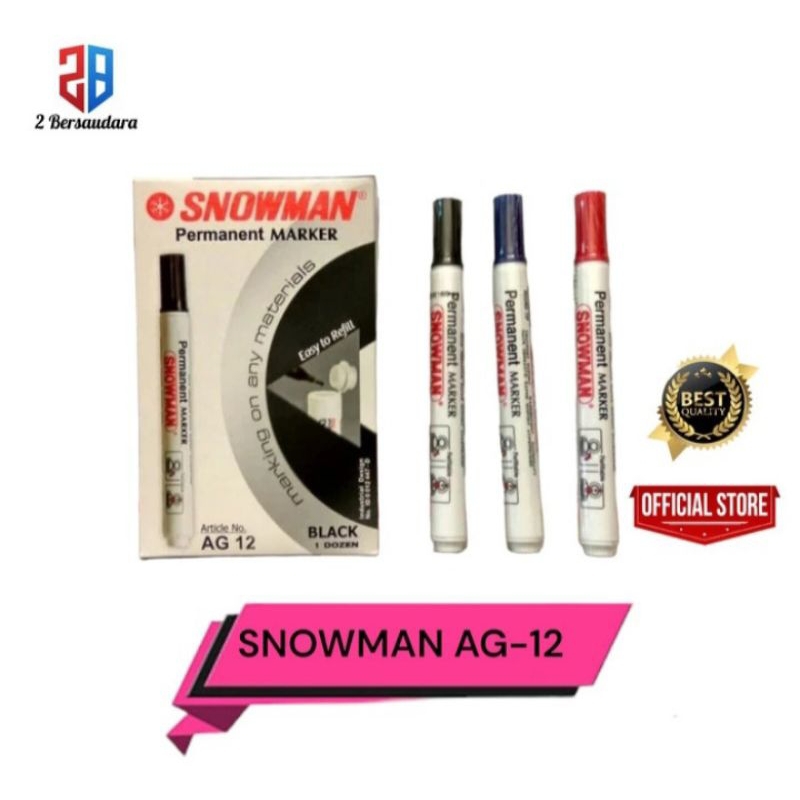 Jual SPIDOL permanent SNOWMAN AG-12 | Shopee Indonesia