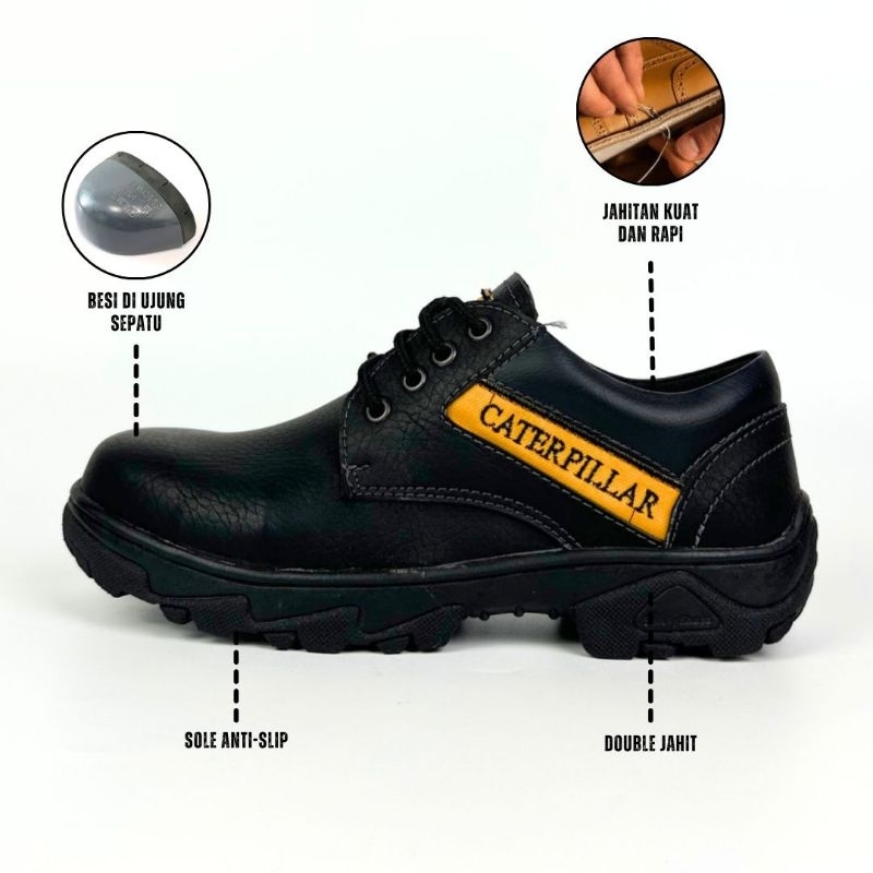 Jual Sepatu Caterpillar Pendek Sepatu CAT Sepatu Safety Pria Sepatu ...