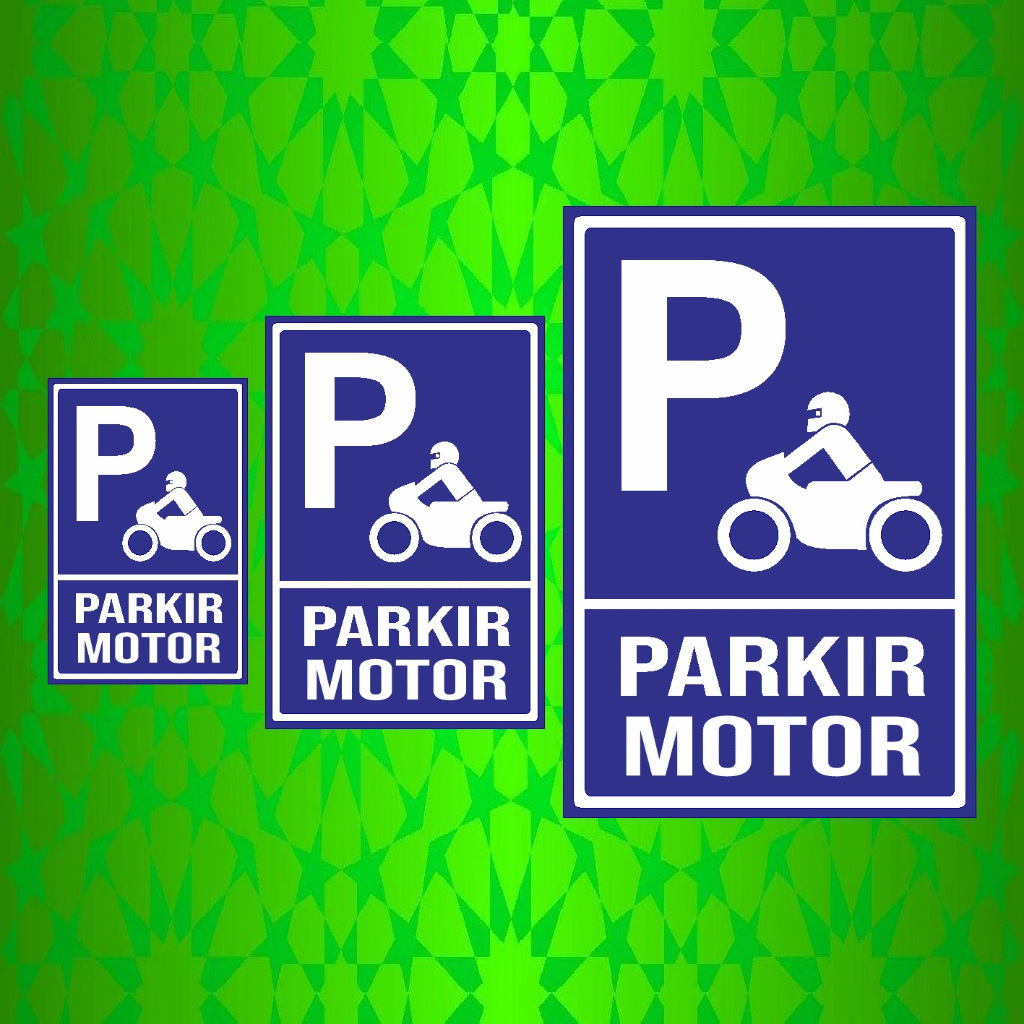 Jual Stiker Area Parkir Motor | Stiker Area Parkir Motor Ukuran A3 Plus ...