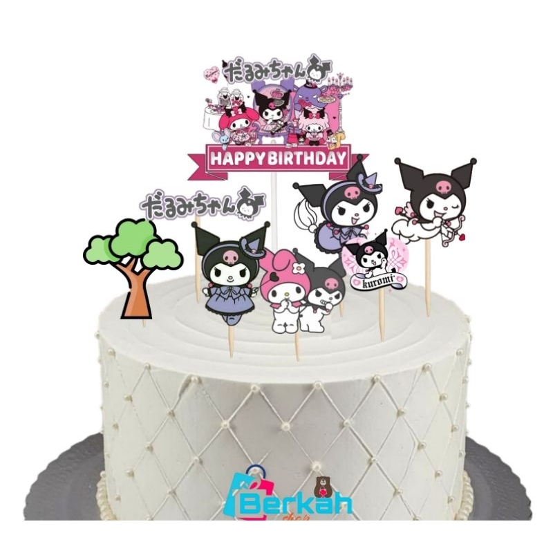 Jual kuromi, topercake, happy birthday, toper kue kuromi | Shopee Indonesia