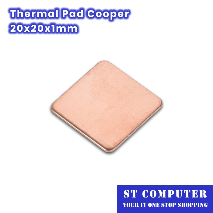 Jual Thermal Pad Cooper 20x20x1mm Tembaga Heatsink Radiator CPU GPU ...