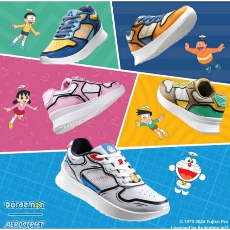 Jual 100% Original Sepatu Aerostreet x Doraemon Nobita Sizuka Gian ...
