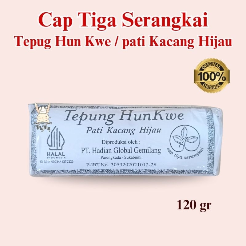 Jual Tepung Hun Kwe [ cap tiga serangkai ] / pati kacang hijau 120gr ...