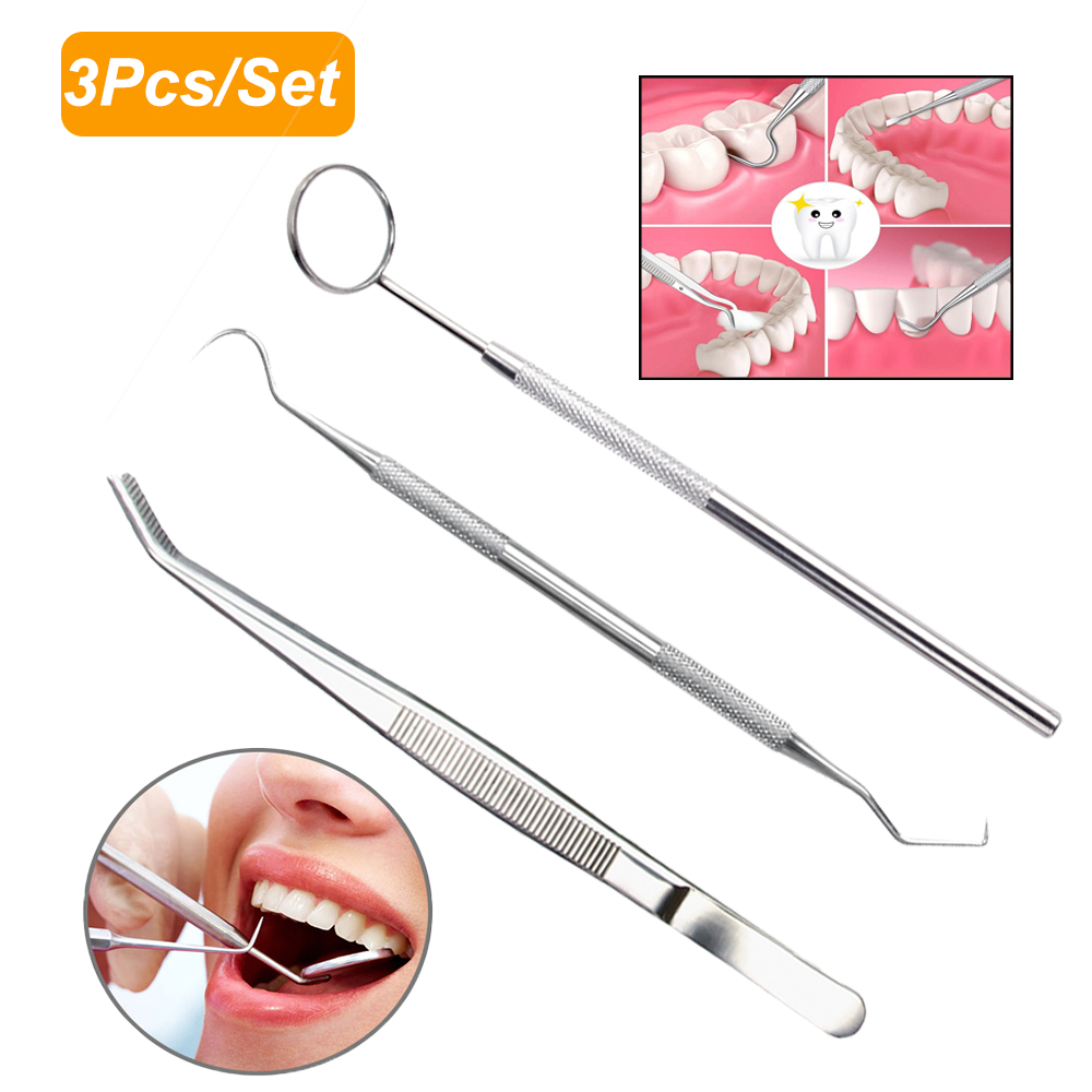 Jual 3Pcs/Set alat dental diagnostic diagnostik set standar kaca mulut ...