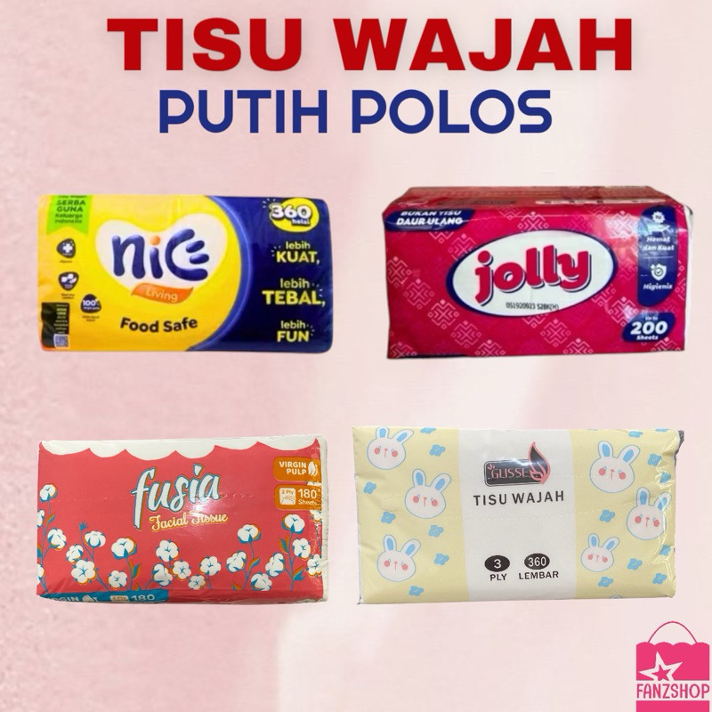 Jual TISU NIE TISU NICE TISSUE WAJAH JOLLY TISU FUSIA TISSU GLISSE ...