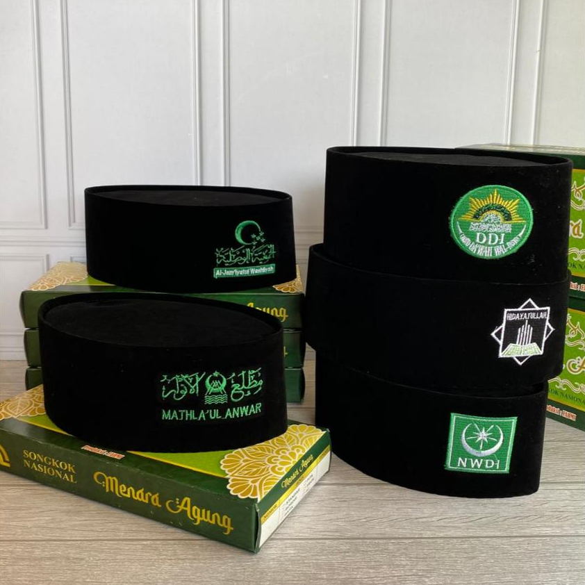 Jual Peci Songkok Logo Ormas Islam Al Washliyah Nadhlatul Wathan Mathla ...