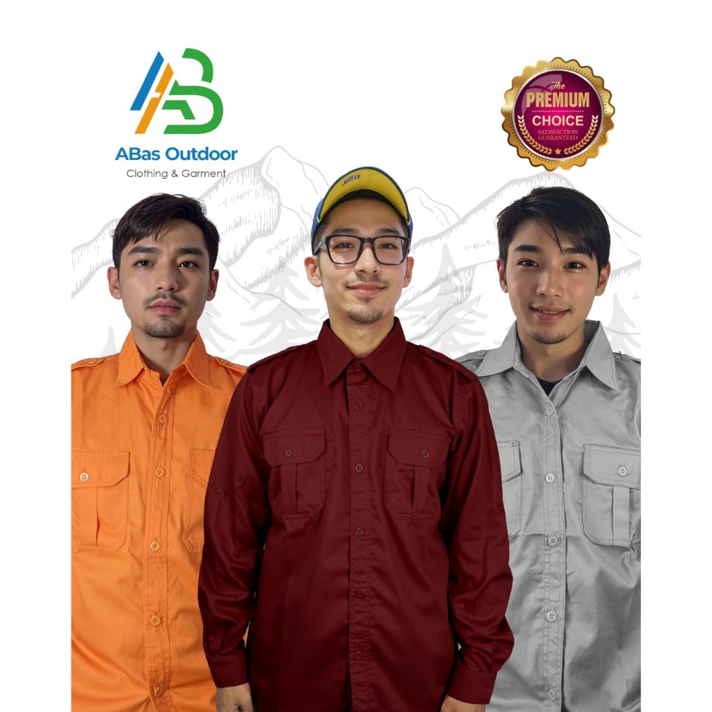 Jual BAJU POLOS Warna Oranye, Merah Maroon, dan Abu Muda - Kemeja ...