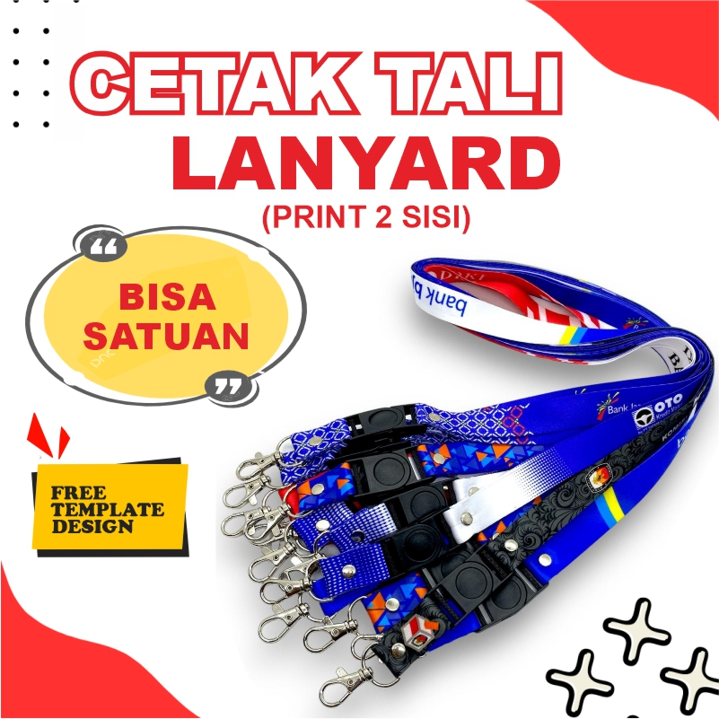 Jual Tali ID Card Custom / Lanyard Custom Bisa Satuan Cetak 2 Sisi ...