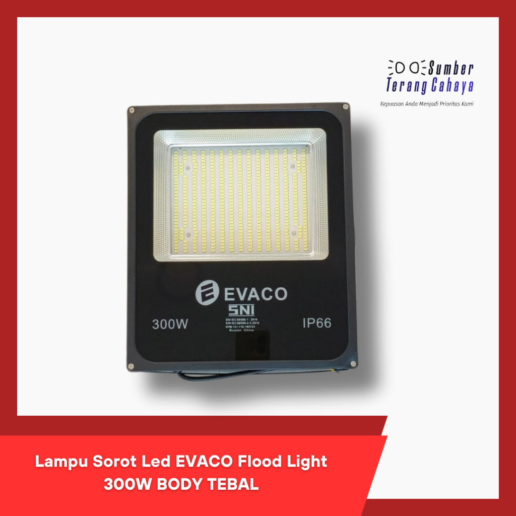 Jual Lampu Sorot Led EVACO Flood Light 300W BODY TEBAL | Shopee Indonesia