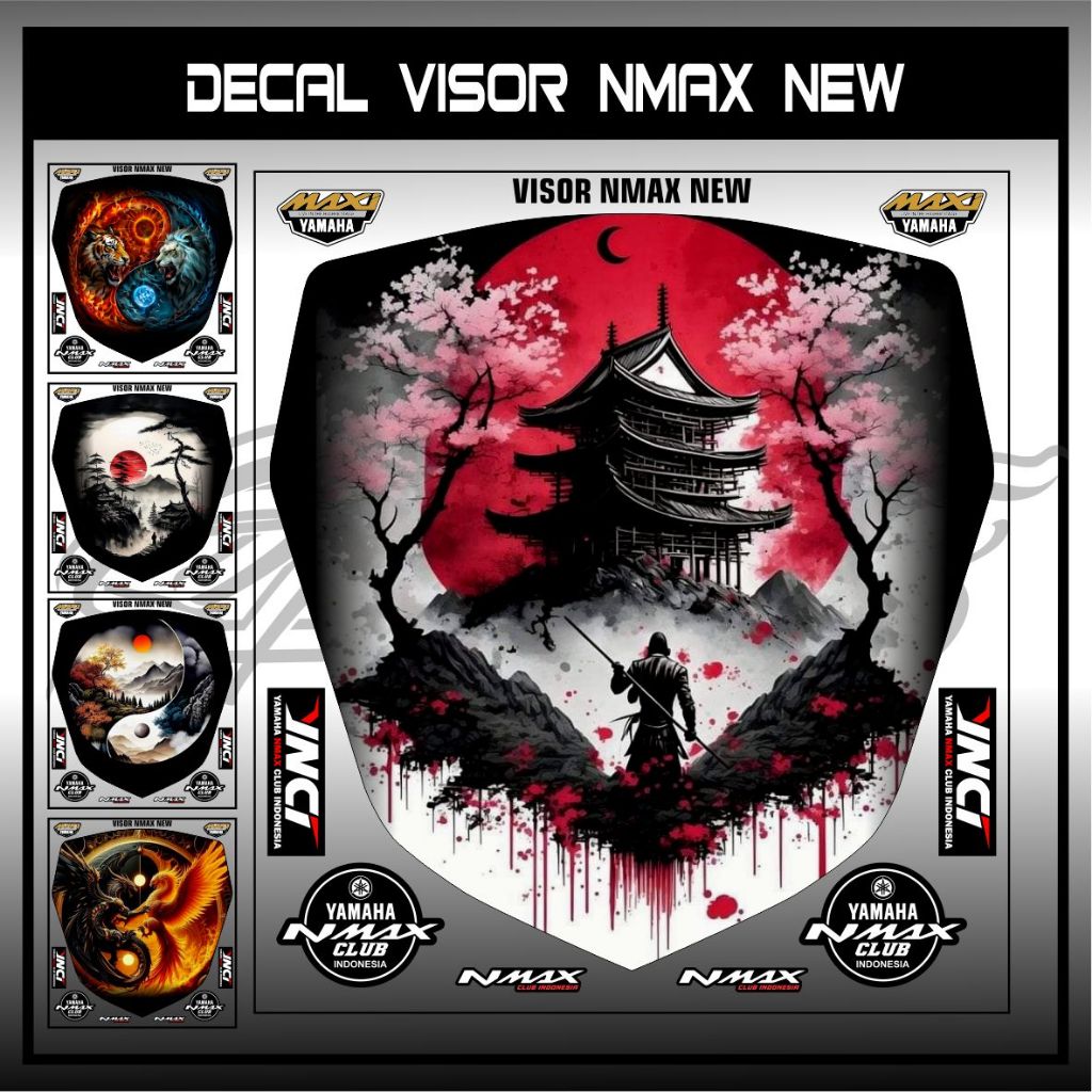 Jual DECAL VISOR NMAX NEW / STIKER VISOR YAMAHA ALL NEW NMAX 155 ...