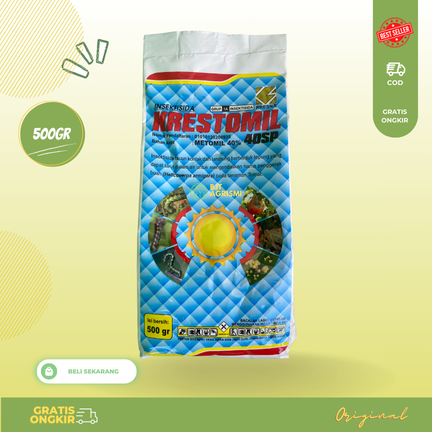 Jual Krestomil 40 SP insektisida metomil 40% Ulat buah grayak trips ...