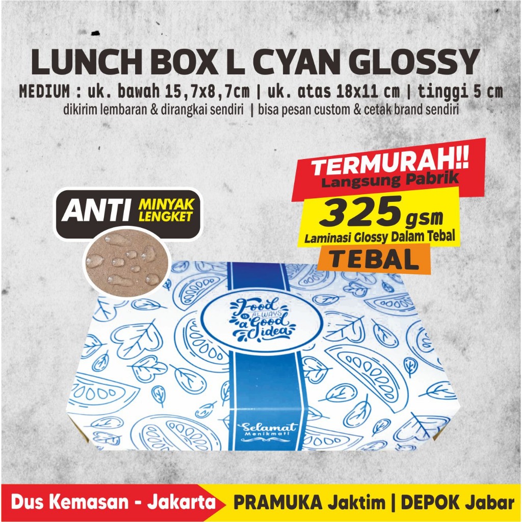 Jual Lunch Box Kraft Motif L / Dus Box Ayam Geprek / Kemasan Makanan ...