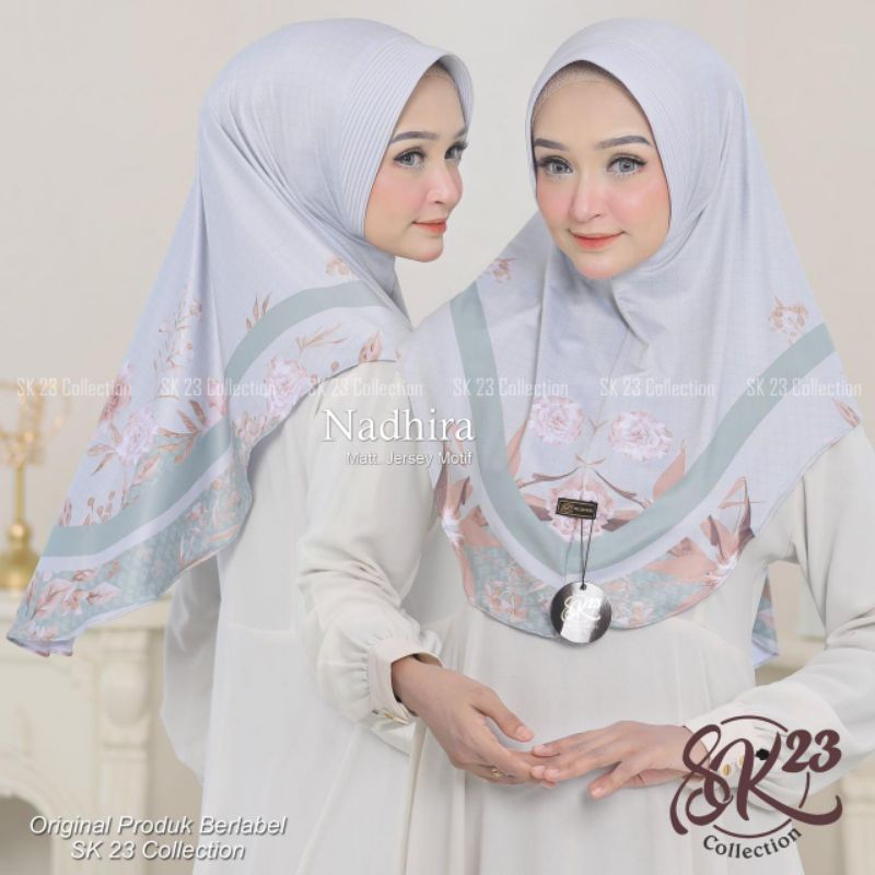 Jual jilbab instan bergo motif premium Nadhira Nadhira flow sk23 | Shopee Indonesia