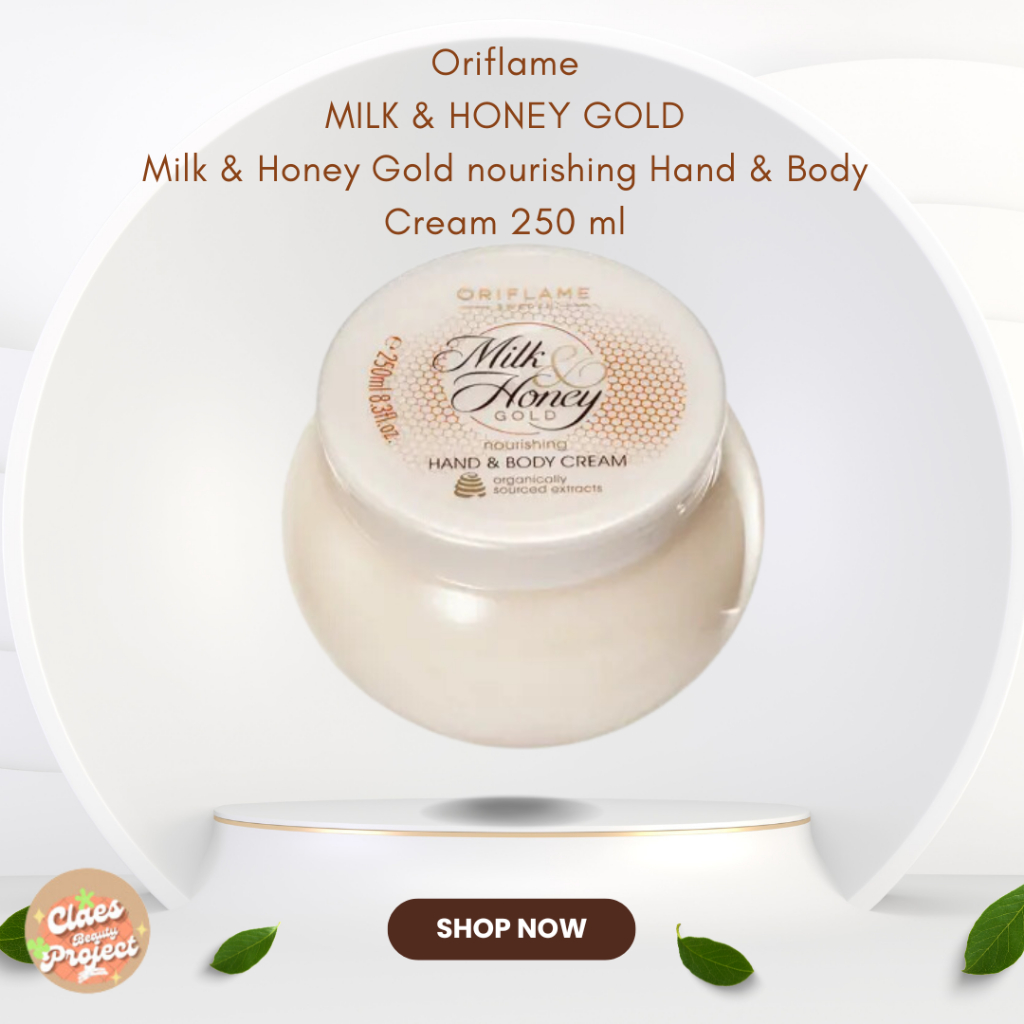 Jual Oriflame MILK & HONEY GOLD Milk & Honey Gold nourishing Hand & Body Cream 250 ml | Shopee ...