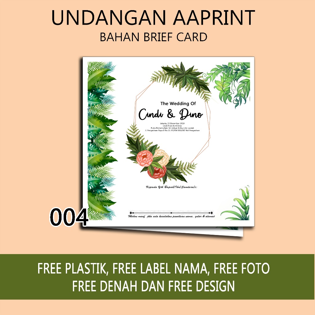 Jual UNDANGAN NIKAH UNAAPGENZ004 PERNIKAHAN SUNATAN KHITAN KHITANAN ...