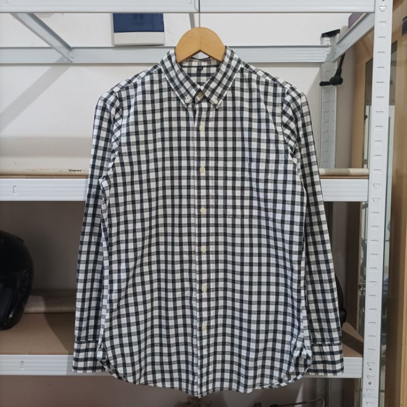 Jual Kemeja katun kotak2 MUJI Japan | Shopee Indonesia