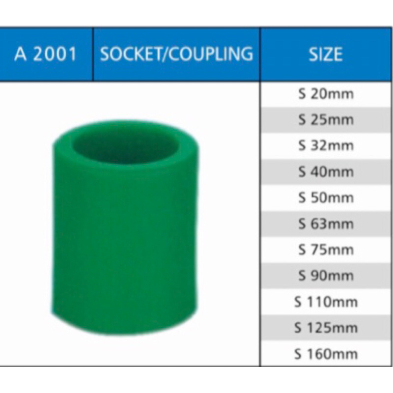 Jual PPR SOCK / SOCKET PN25 Uk.1/2" s/d 1.1/2" | Shopee Indonesia