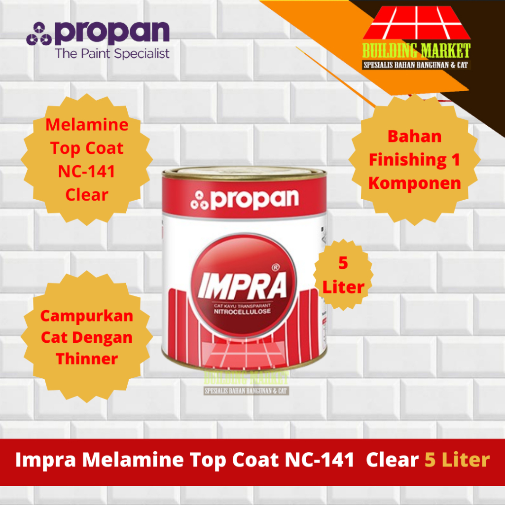 Jual MELAMINE TOP COAT CLEAR PROPAN CAT KAYU MELAMINE IMPRA NC141 5 ...