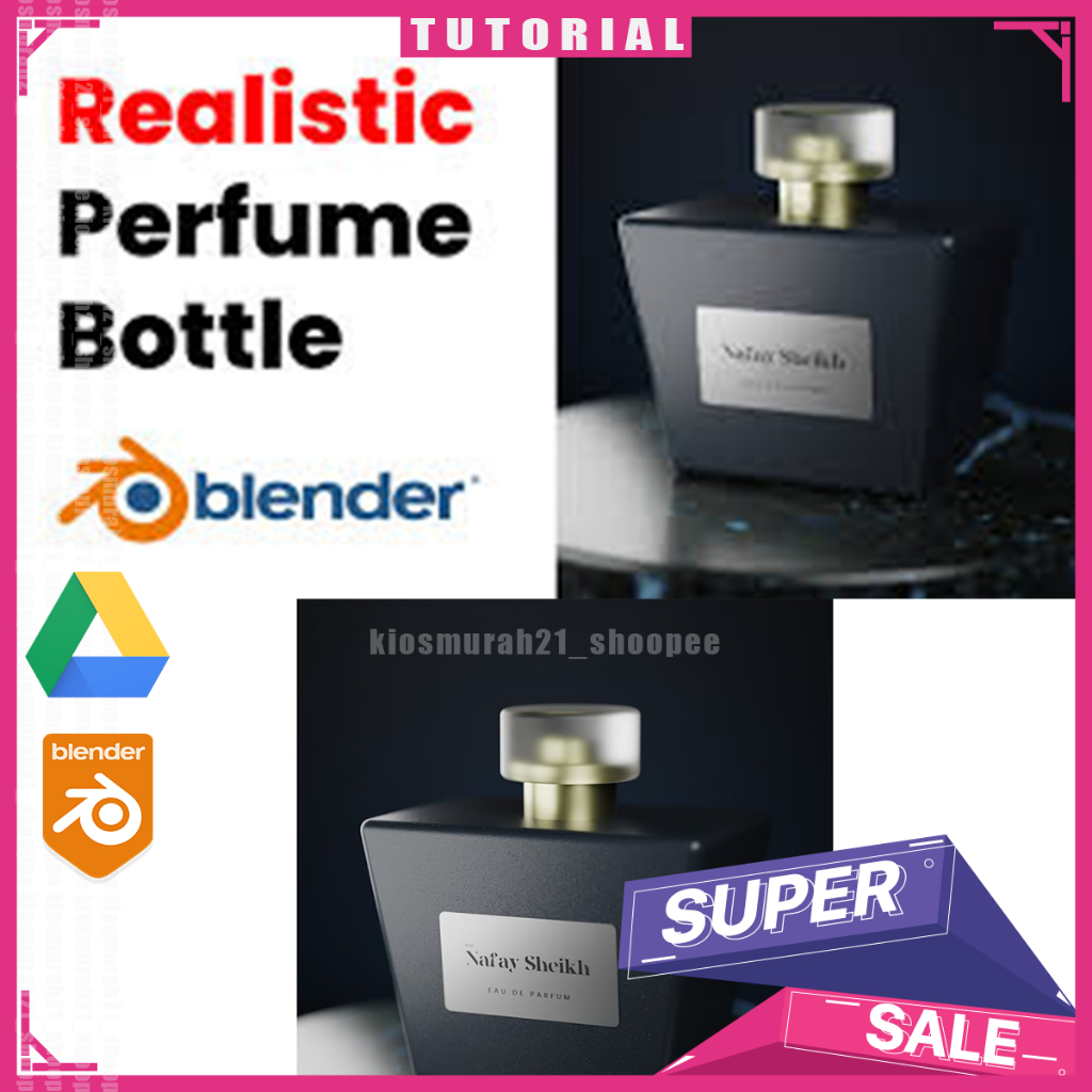Jual Blender 3d Easy Realistic Perfume Product Visualization - Blender ...