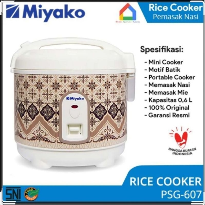 Jual Miyako Rice Cooker Mini Miyako Multi Cooker Miyako PSG 607 Tidak ...