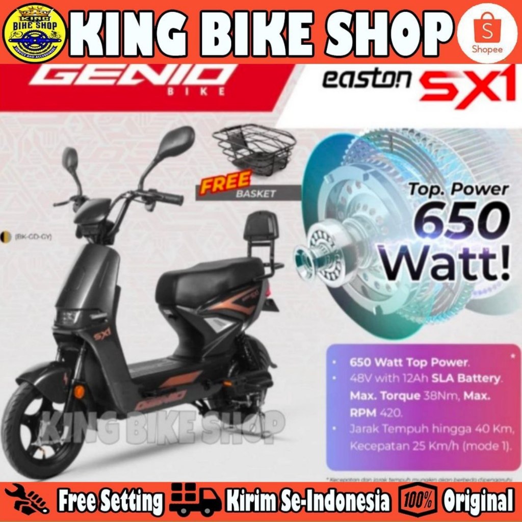 Jual Sepeda Listrik GENIO EASTON SX 1 BY UNITED 500 Watt Electric E ...