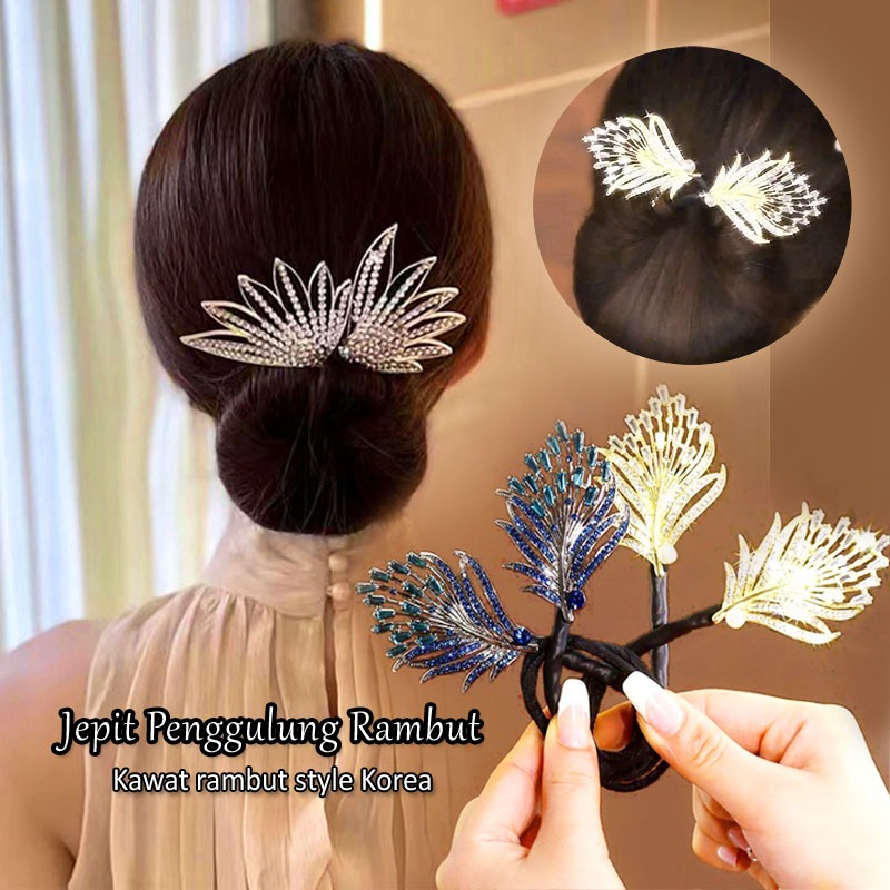 Jual Kawat Sanggul Rambut Style Korea Elegan / Jepitan Gulung Gaya ...